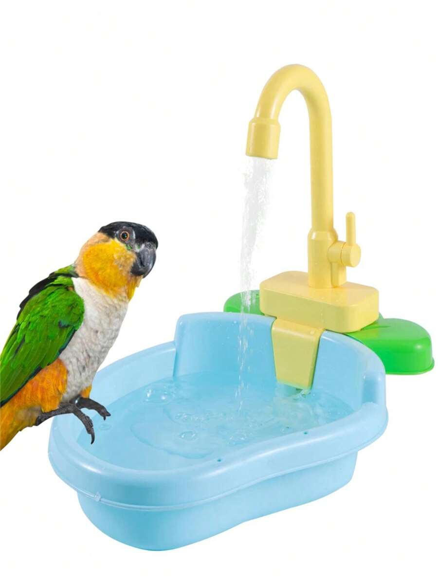 1pc Parrot Automatic Shower, Bird Bath Tub (Batteries Not Included) For ...