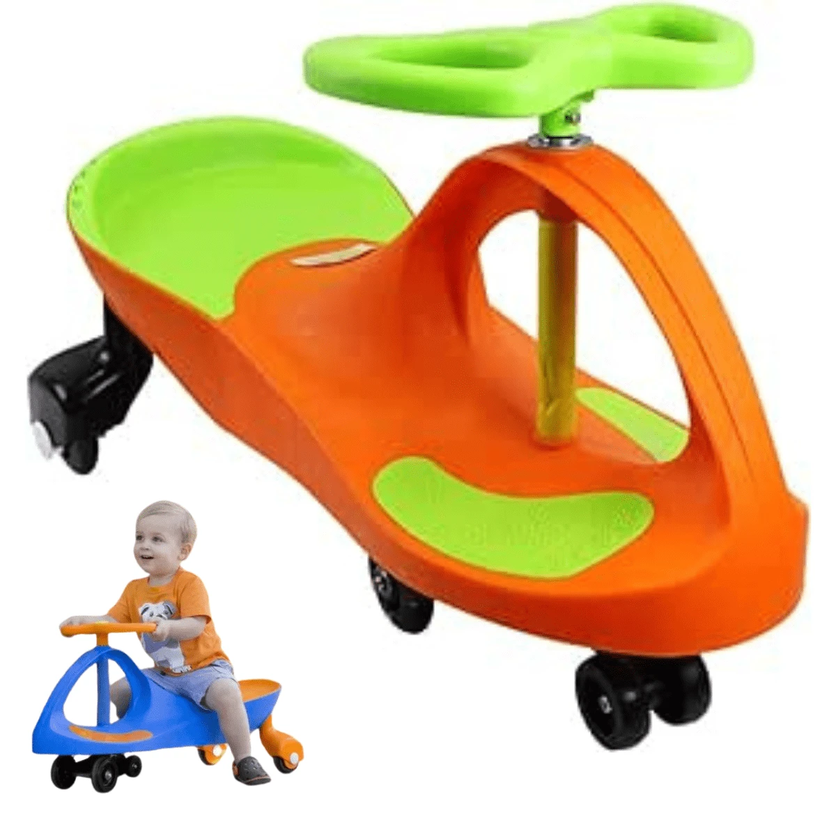 Carrinho infantil gira gira ginga car com led nas rodas divertido ...