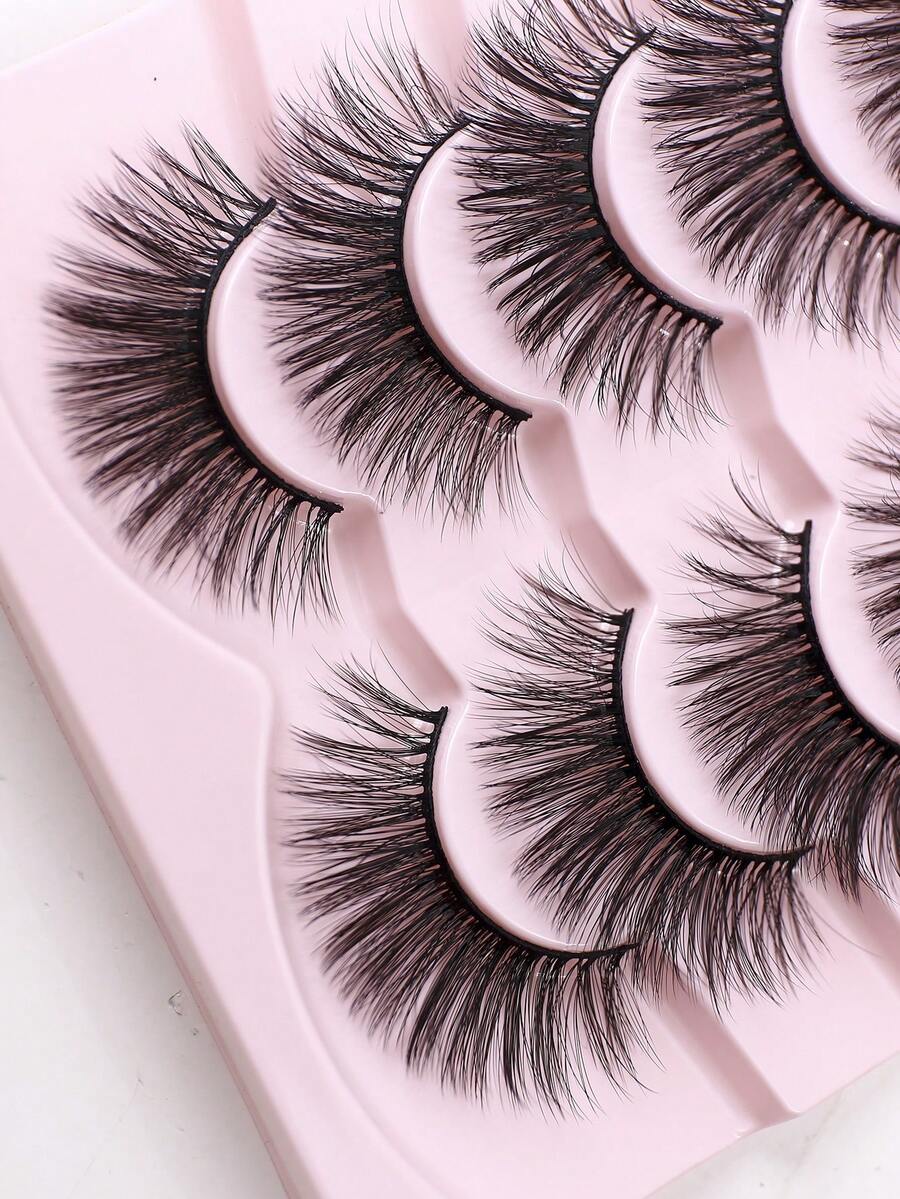 1box/7pairs Natural-Looking 13 Fork False Eyelashes With C Curve, Adds ...