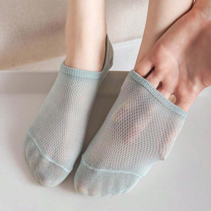 1pair New Women's Invisible Mesh Breathable Socks, Low Cut Anti-Slip ...