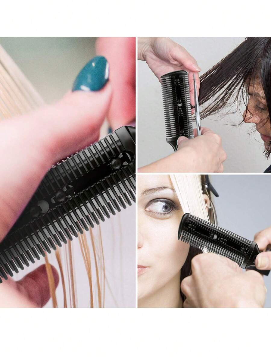 3 Pieces Razor Comb With 6 Pieces Razors, Hair Cutter Comb Cutting ...