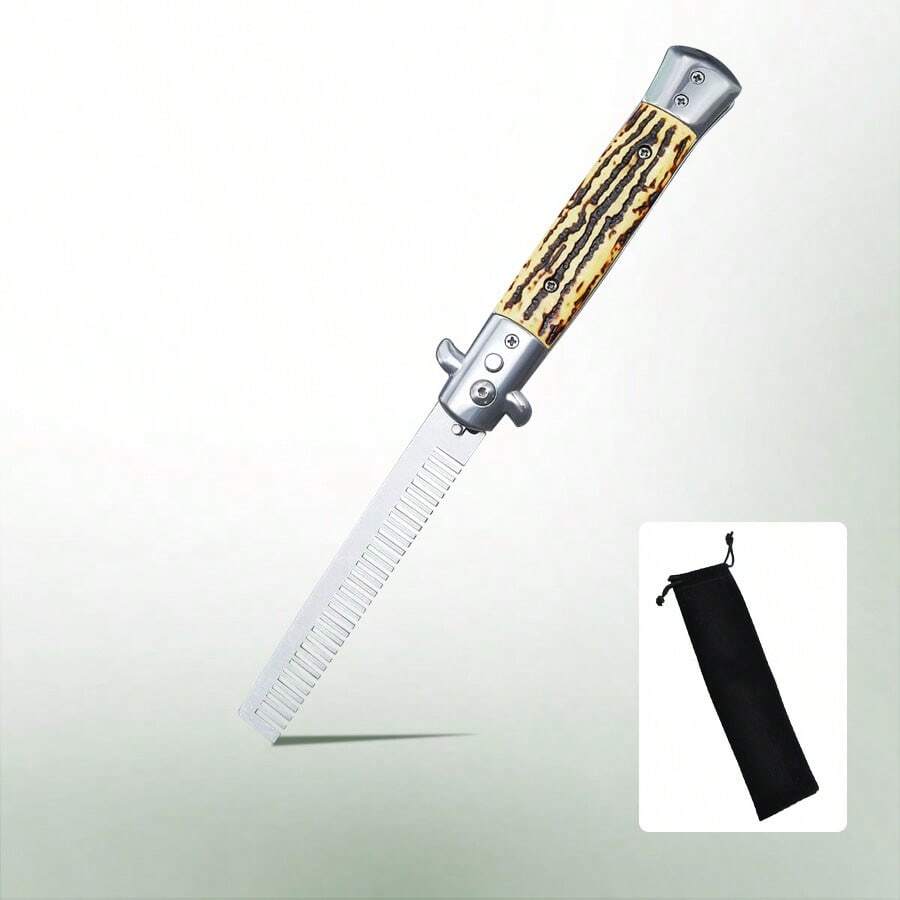 1pc High-Grade Fine-Toothed Spring Folding Comb - Compact Vintage ...