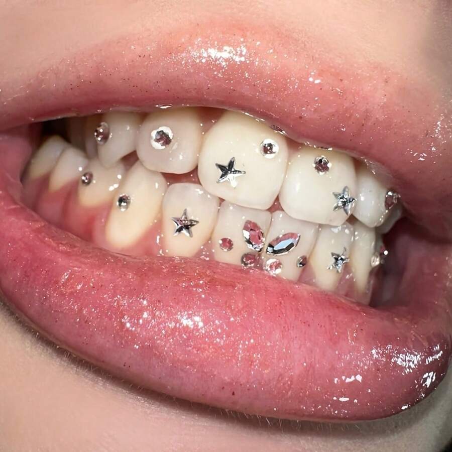 20pcs/Set Butterfly & Star Transparent Shiny Tooth Accessories Kit, DIY ...