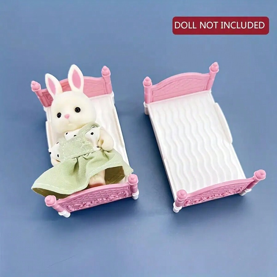 Doll Bunk Bed, Dollhouse Miniature Bunk Bed Model - Perfect For Small ...