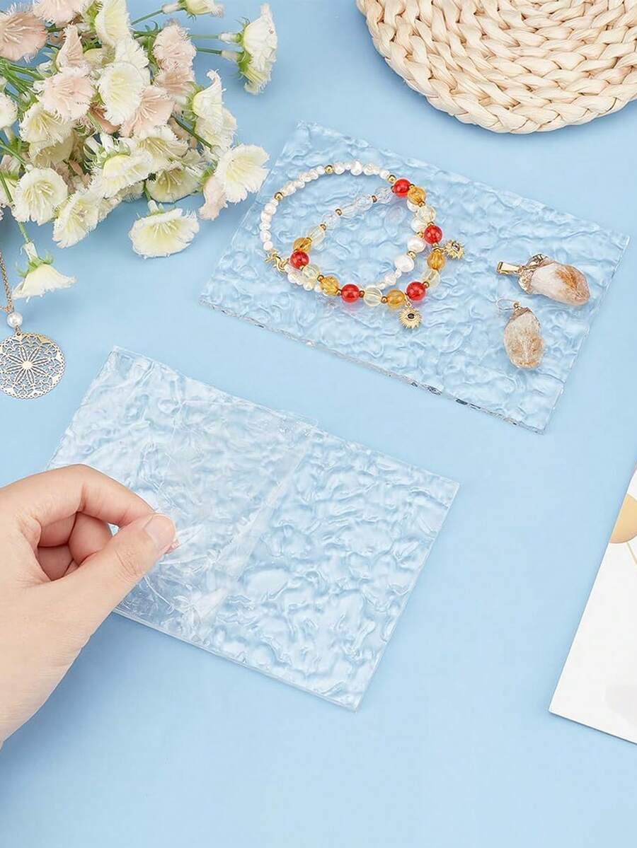 Clear Acrylic Ripple Display Board For Jewelry Photography & Showcase ...