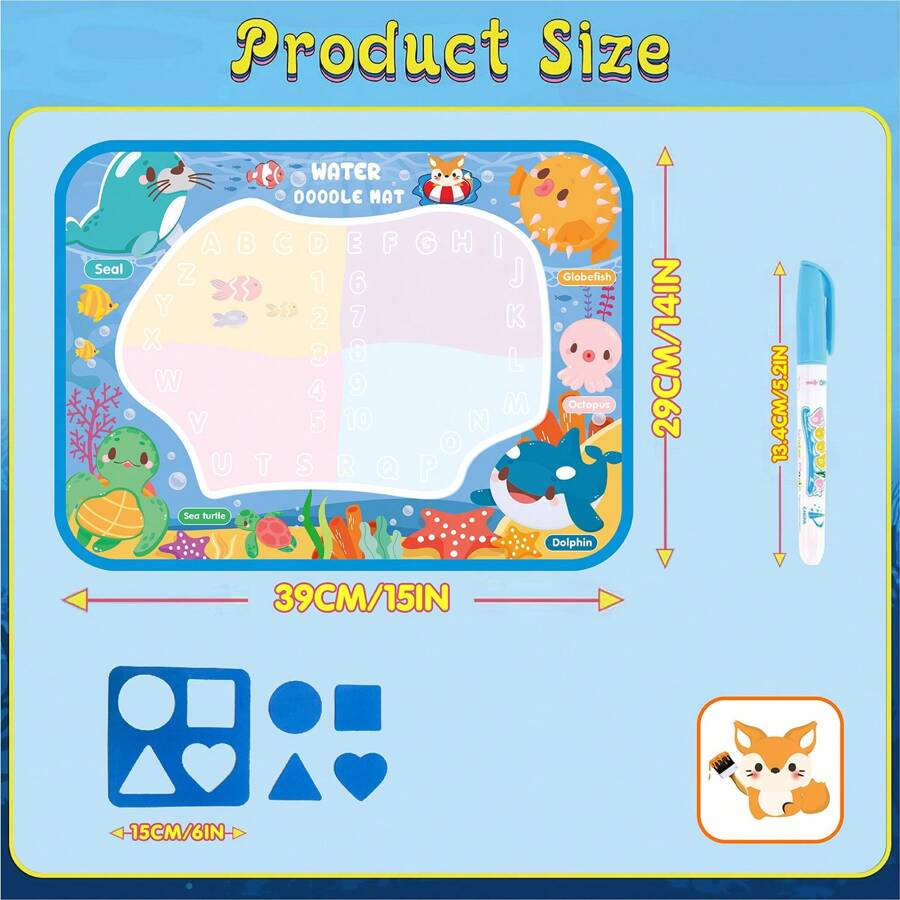 Water Doodle Mat Kids Toys 39*29cm, Portability Aqua Magic Doodle Water ...