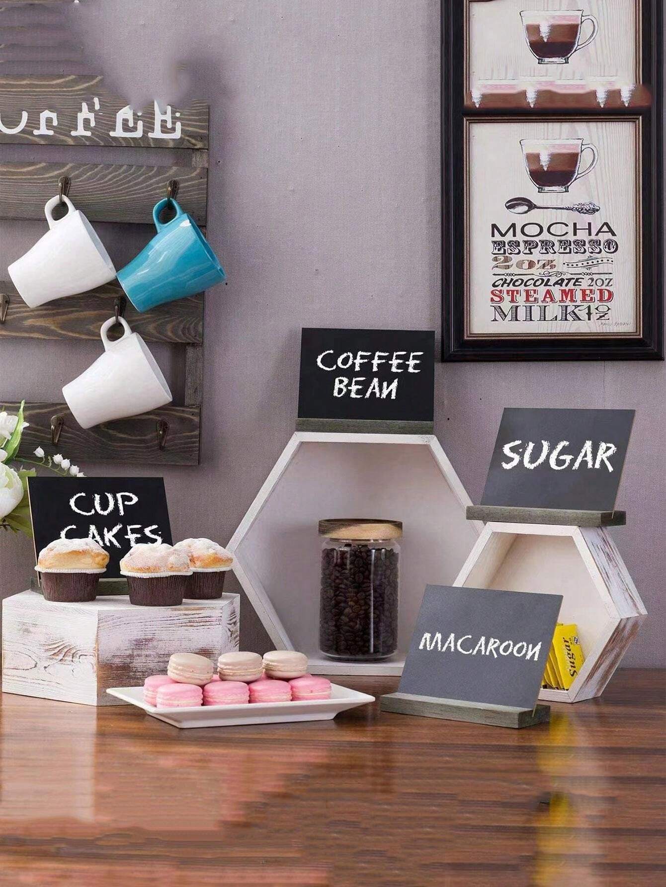 1pc Desktop Message Board Mini Blackboard, Wooden Blackboard Decoration ...