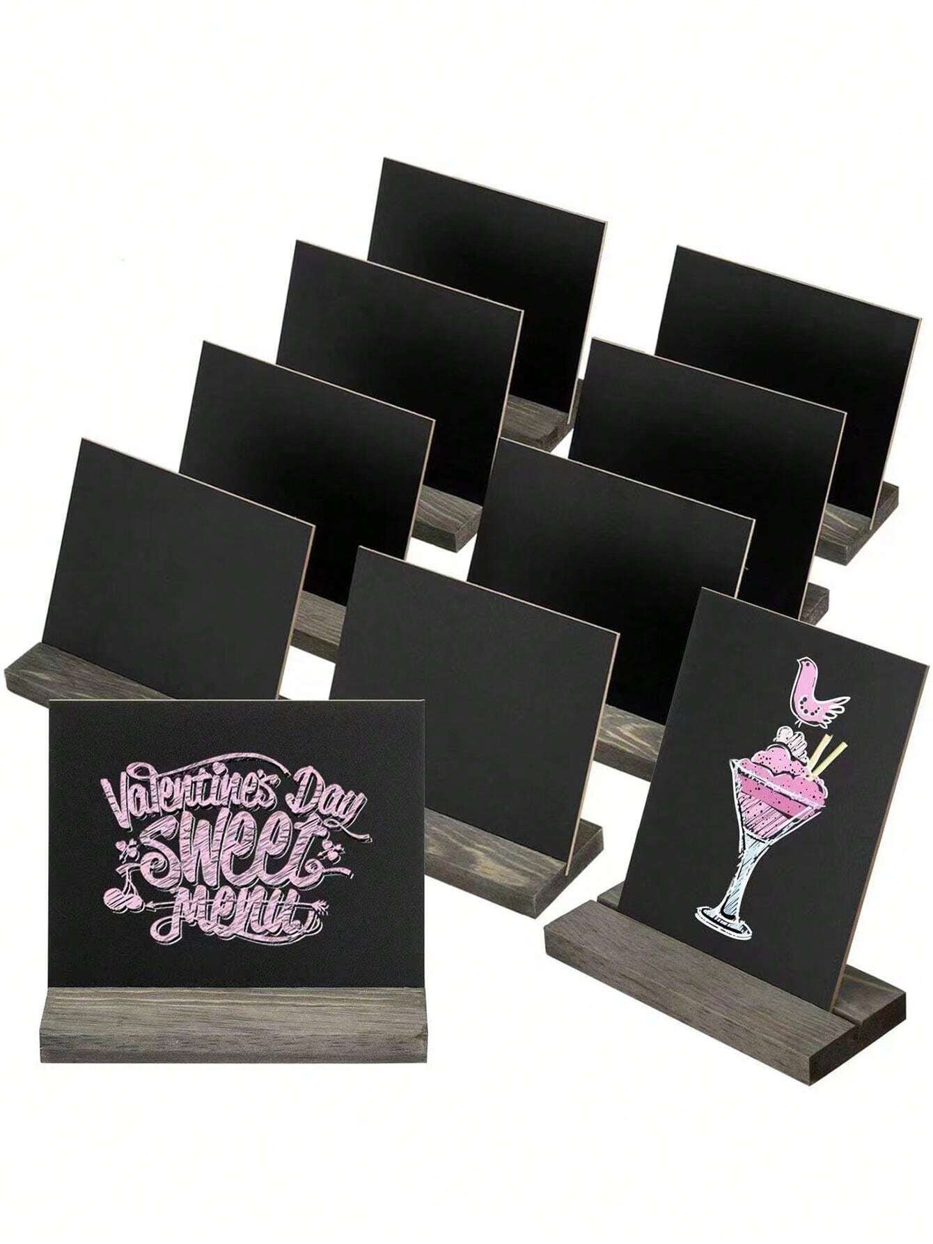 1pc Desktop Message Board Mini Blackboard, Wooden Blackboard Decoration ...