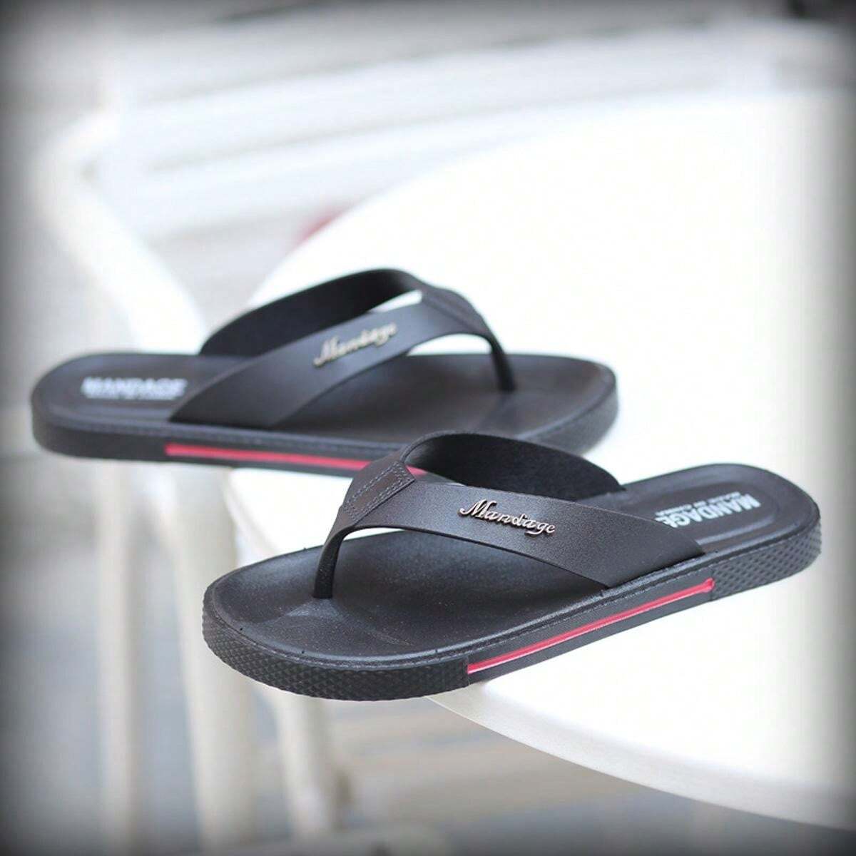 Men's Summer 2024 New Flip-Flop, Slip-On, Anti-Slip Soft Bottom Beach ...
