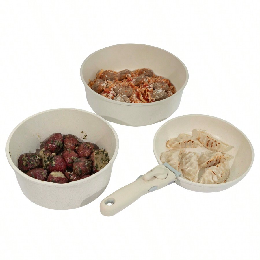 Home-Complete 8-Piece Pots And Pans Set - Nonstick Cookware Set With ...