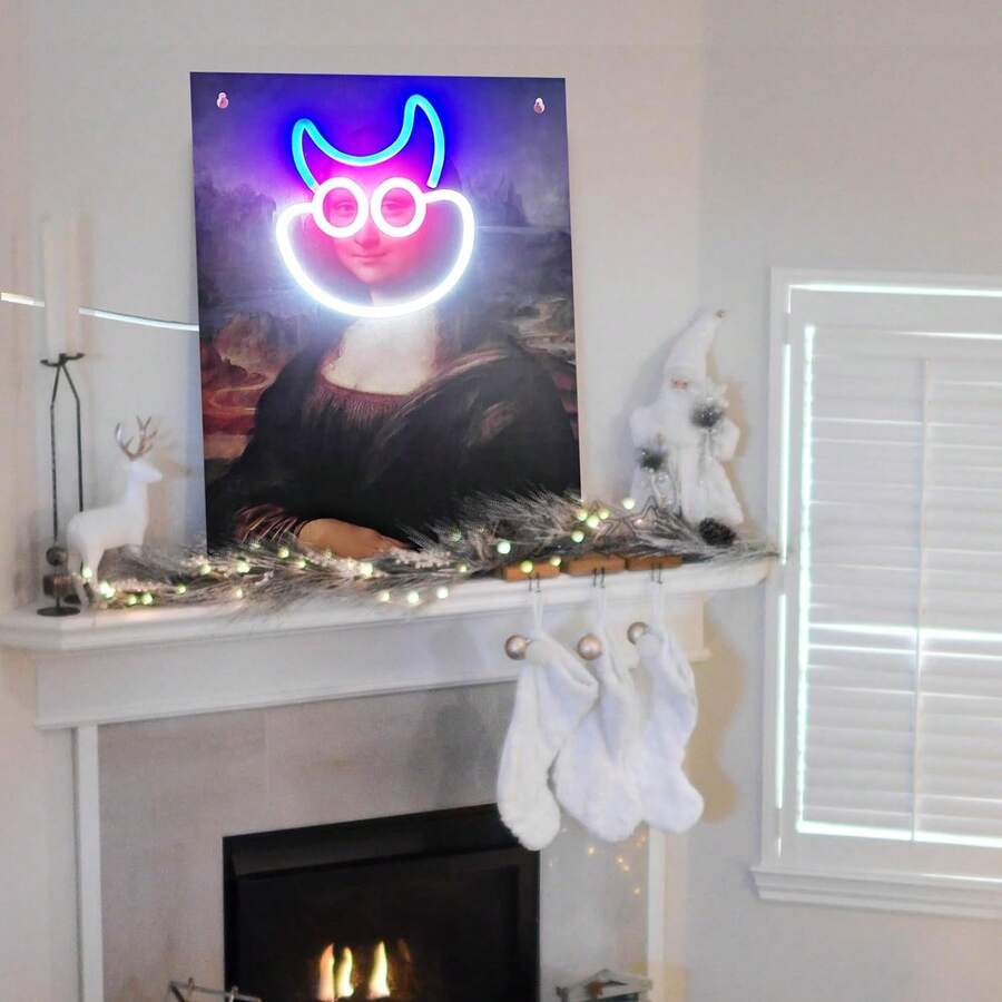 Explore The Spooky Mona Lisa Neon Sign, A Demonic-Inspired LED Night ...