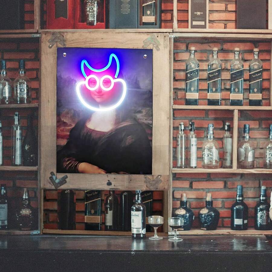 Explore The Spooky Mona Lisa Neon Sign, A Demonic-Inspired LED Night ...