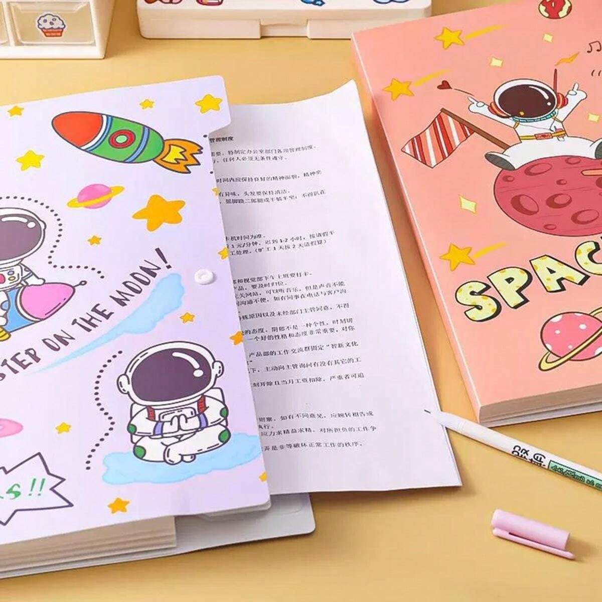 NEW Astronaut File Folder With 5 Pockets, Expanding File Folders With ...