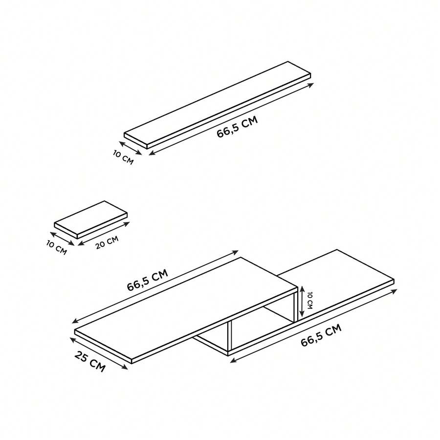 Suspended MDF Rack With 4 Niche Organizer Shelves | SHEIN USA