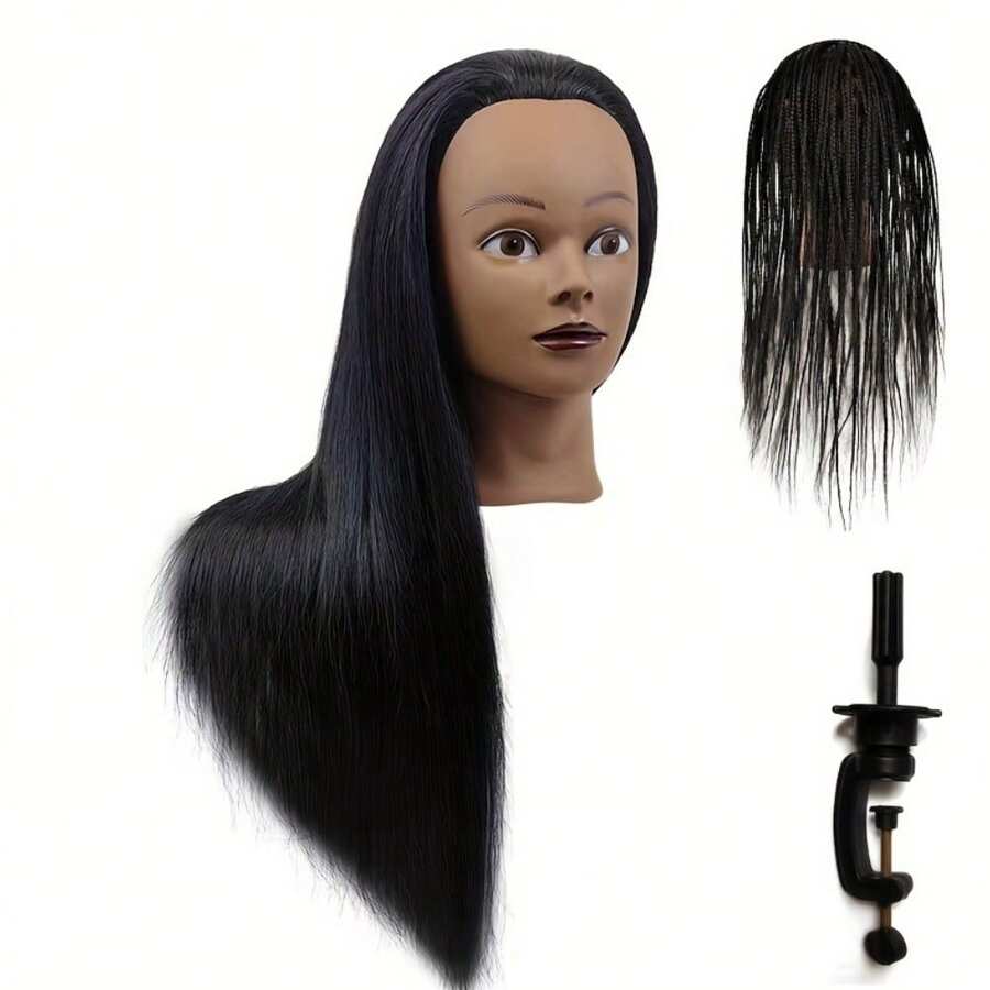 23-Inch Human Head Hair Model 75% Real Hair Cosmetology Manicure ...