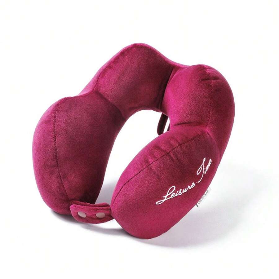 1 Pc Portable Embroidered Neck Pillow With U-Shaped Camel Hump Design ...