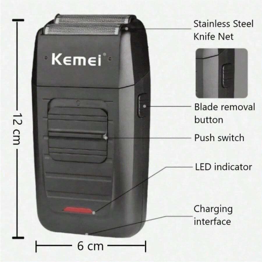 KEMEI Electric Razor KM-1102 Reciprocating Dual Mesh Razor Strong Power ...