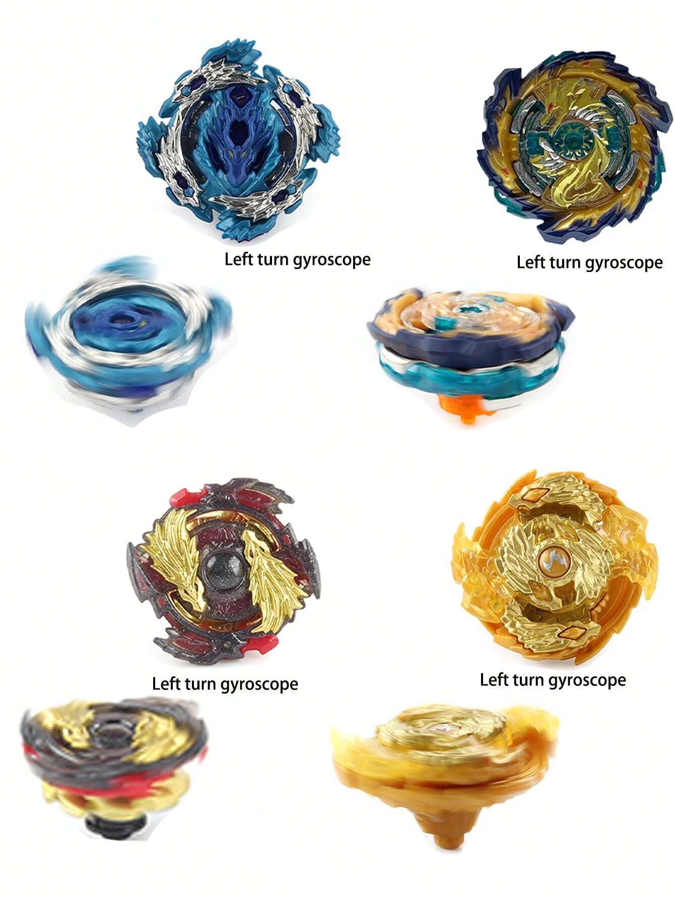 Conjunto de 11 peças Pião com caixa de armazenamento e lançador. Lance ...