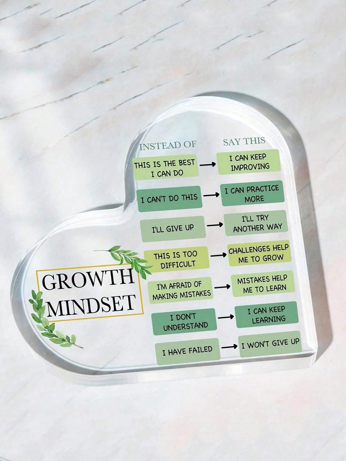 1pc Growth Mindset Decor, Desktop Decor, Change Your Mindset ...