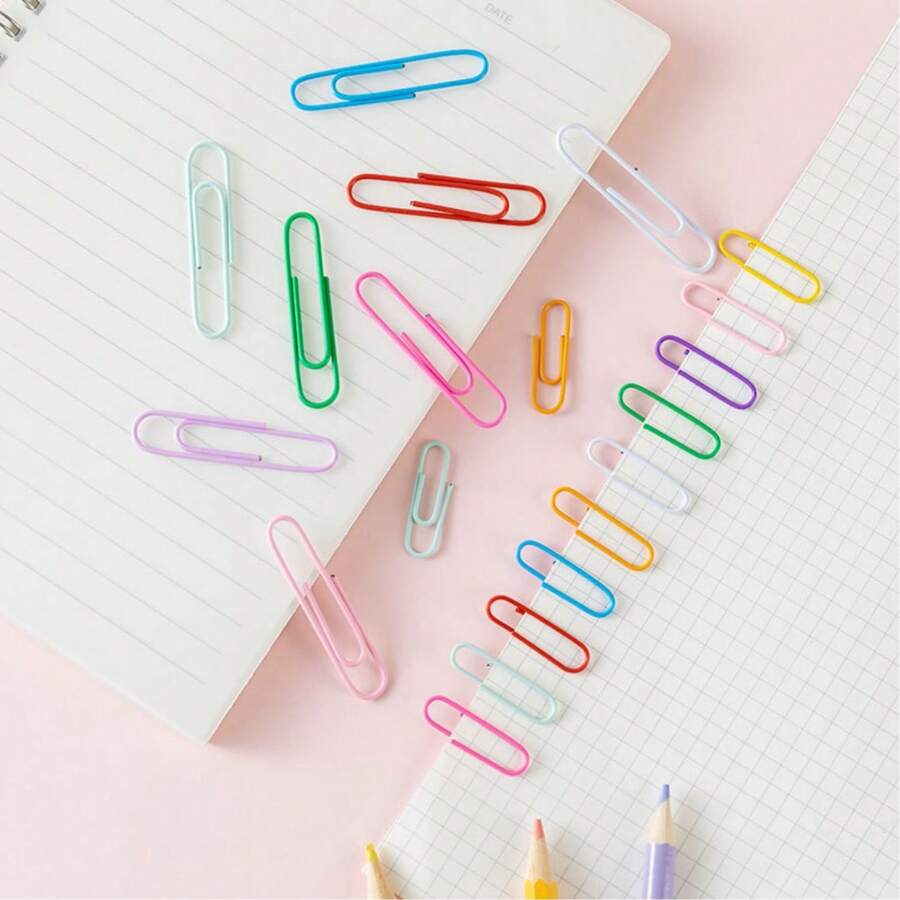 1pc Macaron 28mm Colored Paper Clip, Creative Bookmark For Journal ...