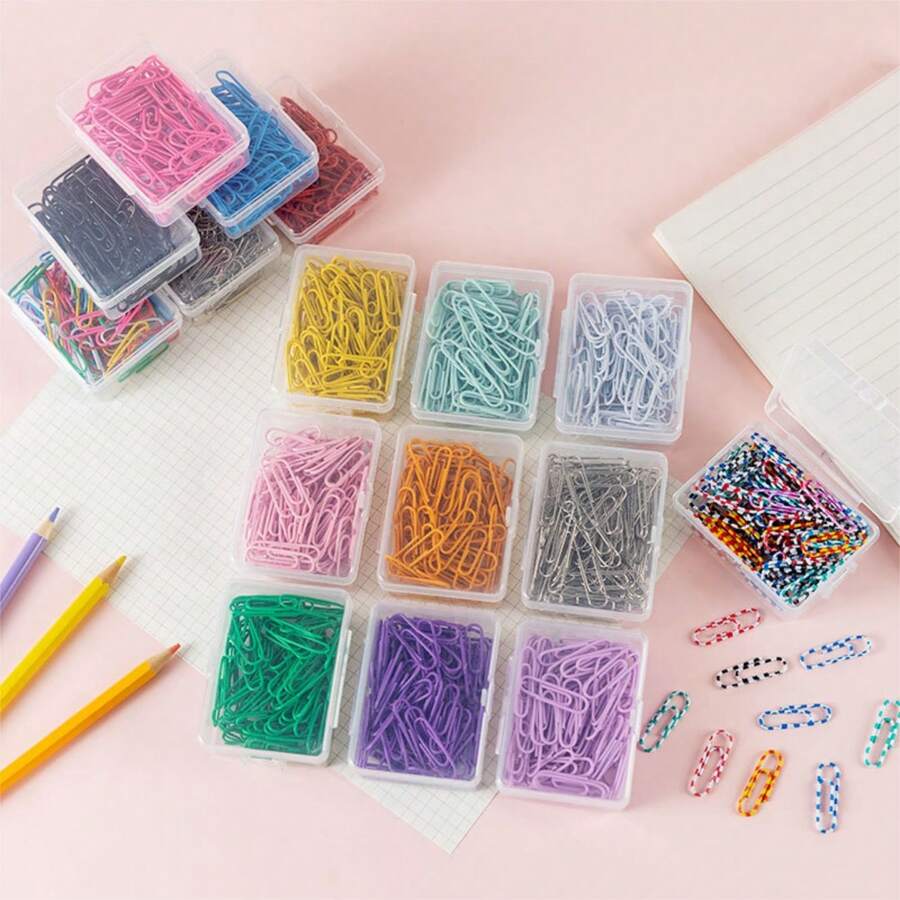 1pc Macaron 28mm Colored Paper Clip, Creative Bookmark For Journal ...