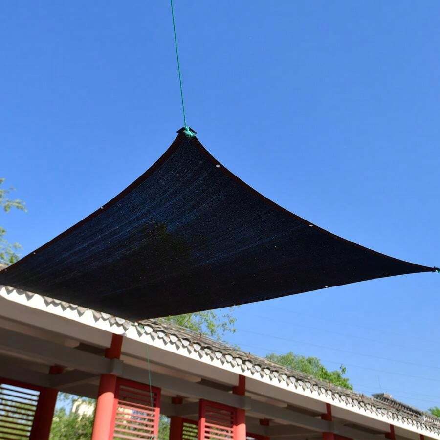 Black Hemmed Perforated Sun Shade Net, Thickened And Enhanced | SHEIN EUR