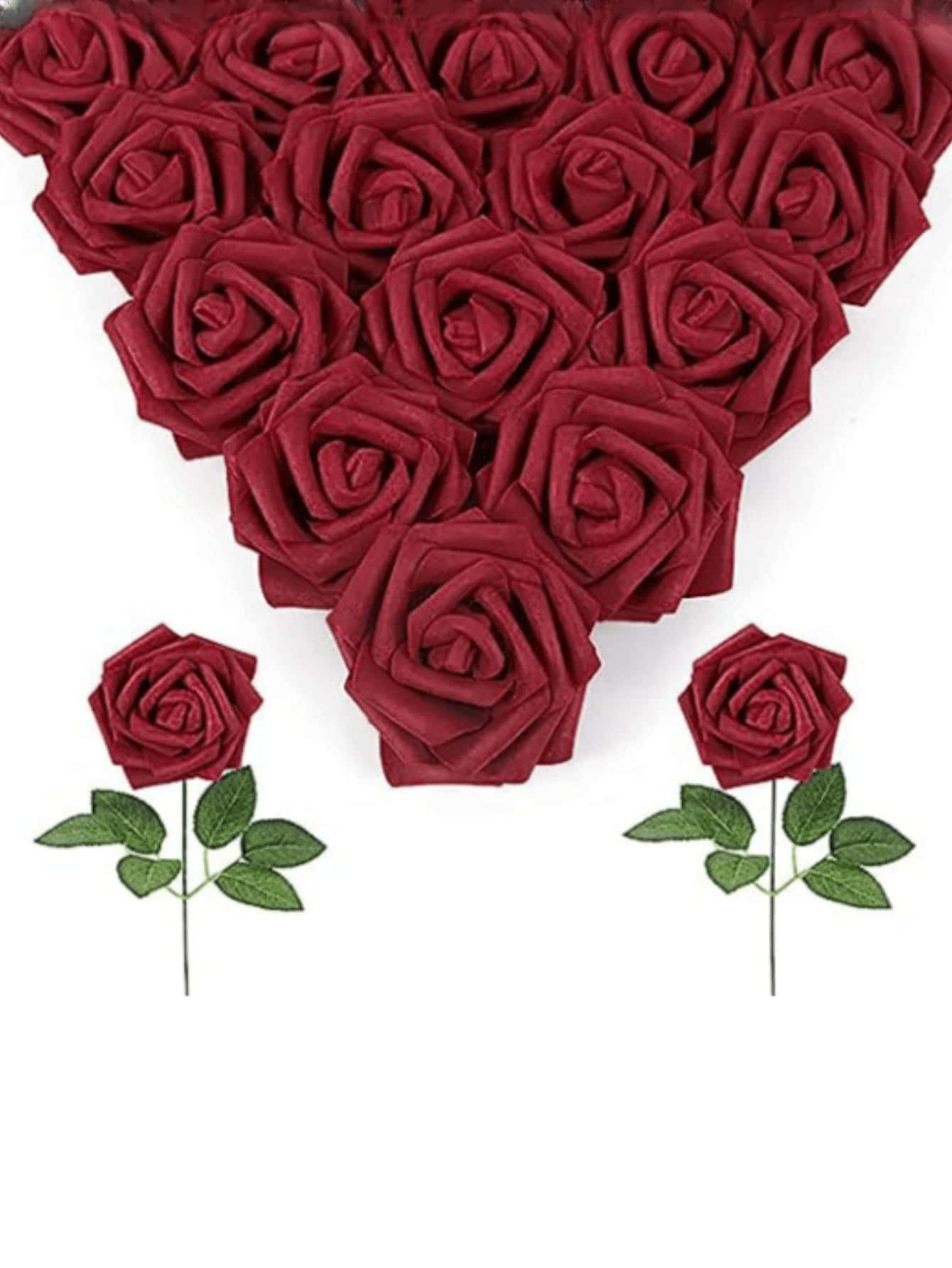 30Pcs 3.14 Inches Royal Blue Flowers Foam Roses, Foam Roses Artificial ...