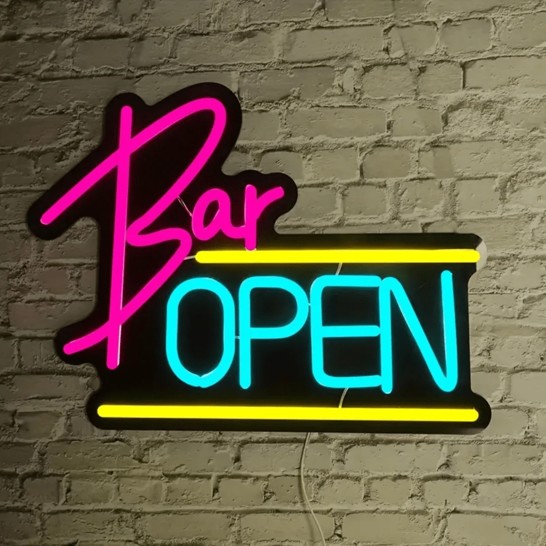 Open Bar Neon Bar, USB Open Neon Light Bar Neon Bar Sign And Decorative ...
