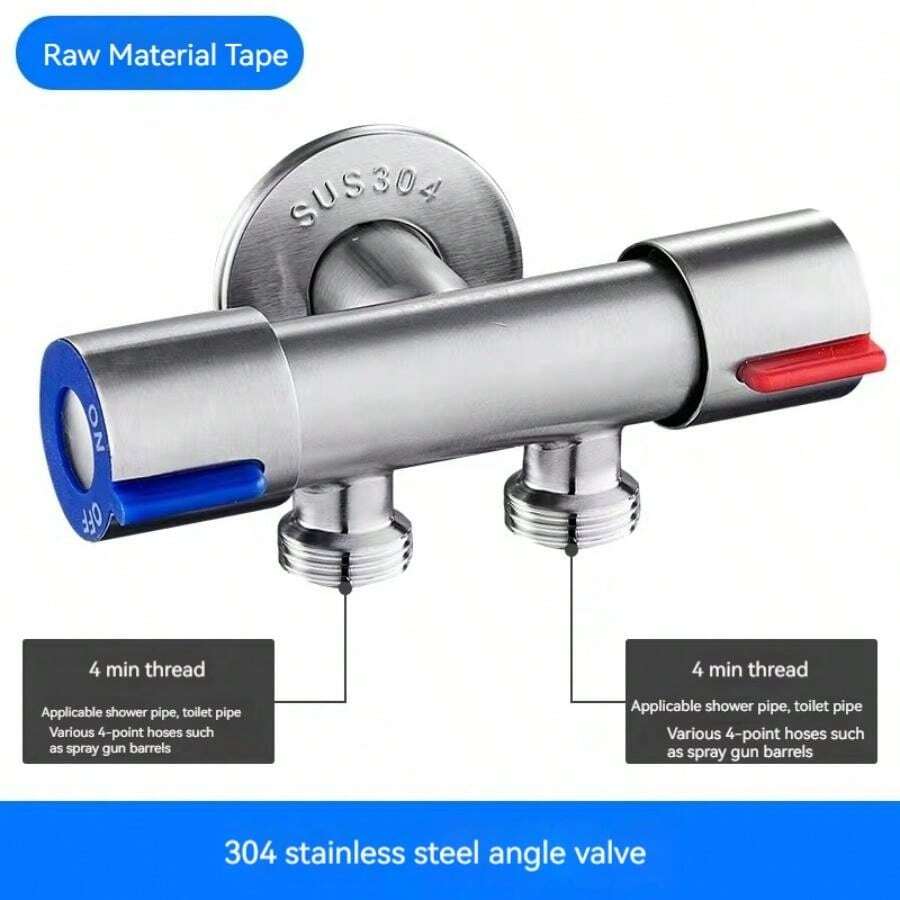 New Stainless Steel Three-Way Angle Valve With One Inlet And Two ...