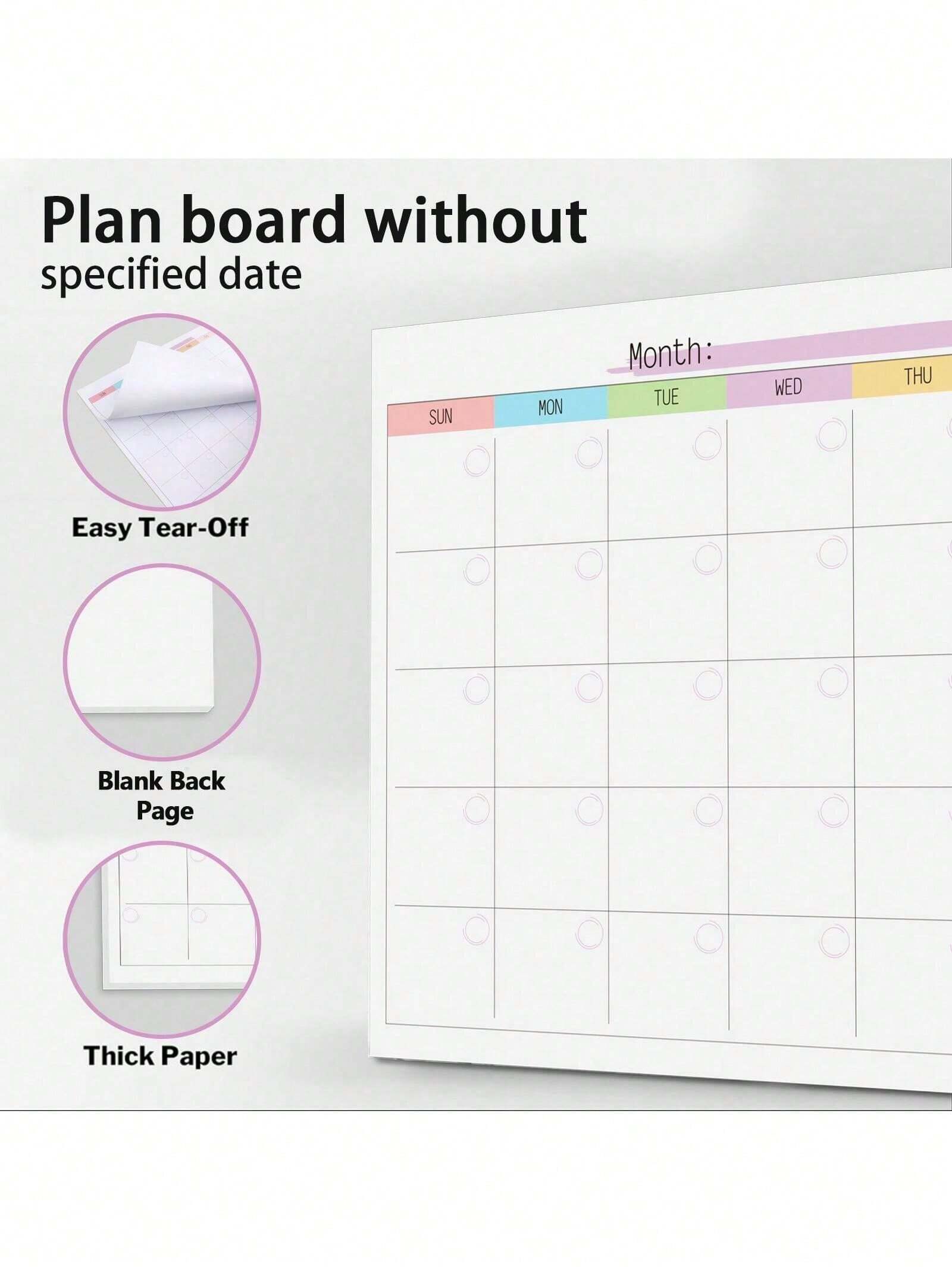 1pc Monthly Planner - Keeping Organized With White Monthly Plans, To-Do ...