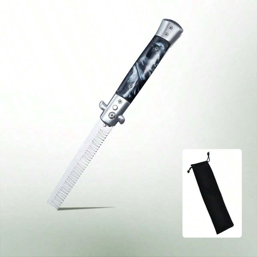 1pc High-Grade Fine-Toothed Spring Folding Comb - Compact Vintage ...