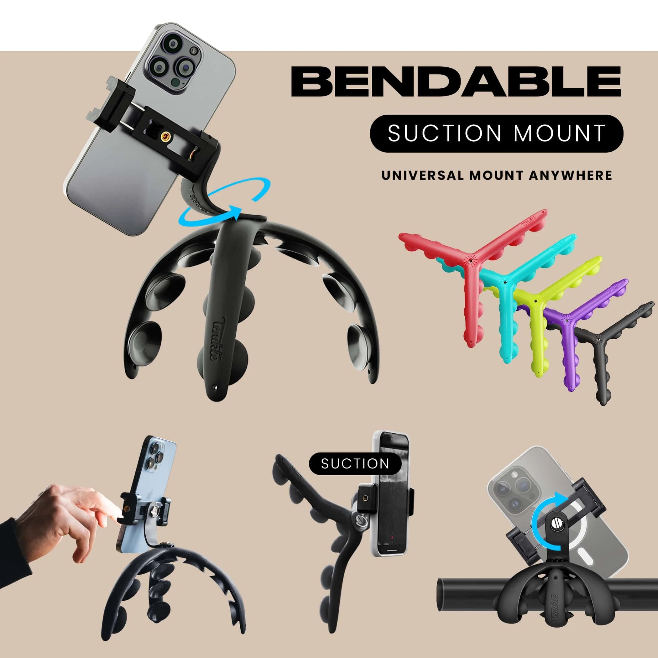 Tenikle All-In-One Flexible Suction Mount | SHEIN USA