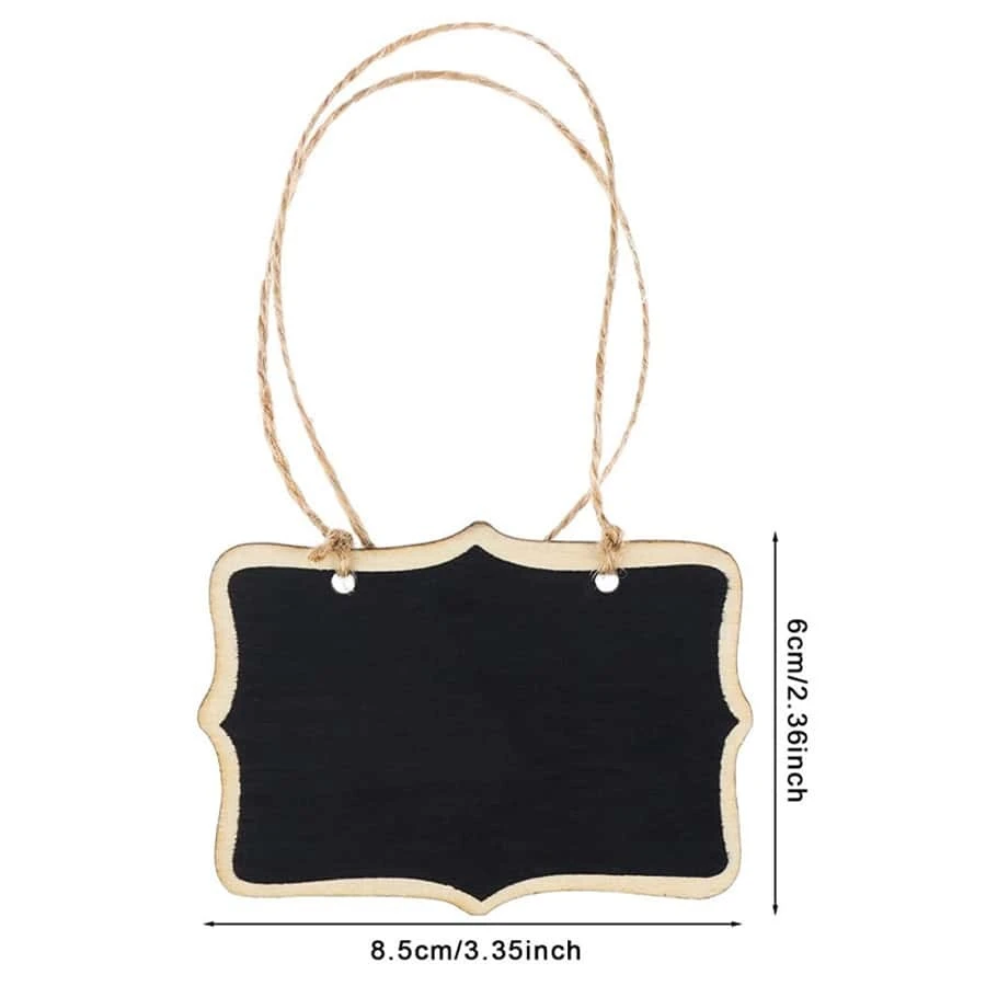 10 Pcs Hanging Chalkboards Mini Board Wooden Plant Labels Herb Signs ...