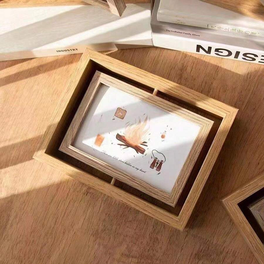 1-Piece 4x6 Inch Double-Sided Rotating Photo Frames With Realistic ...