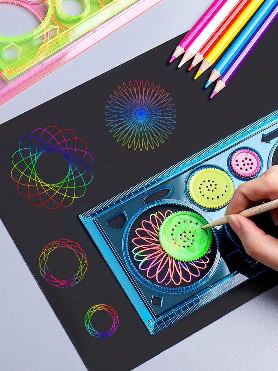 3pcs/Set Ruler Set - Includes 20cm Flexible Drawing Ruler, Transparent ...