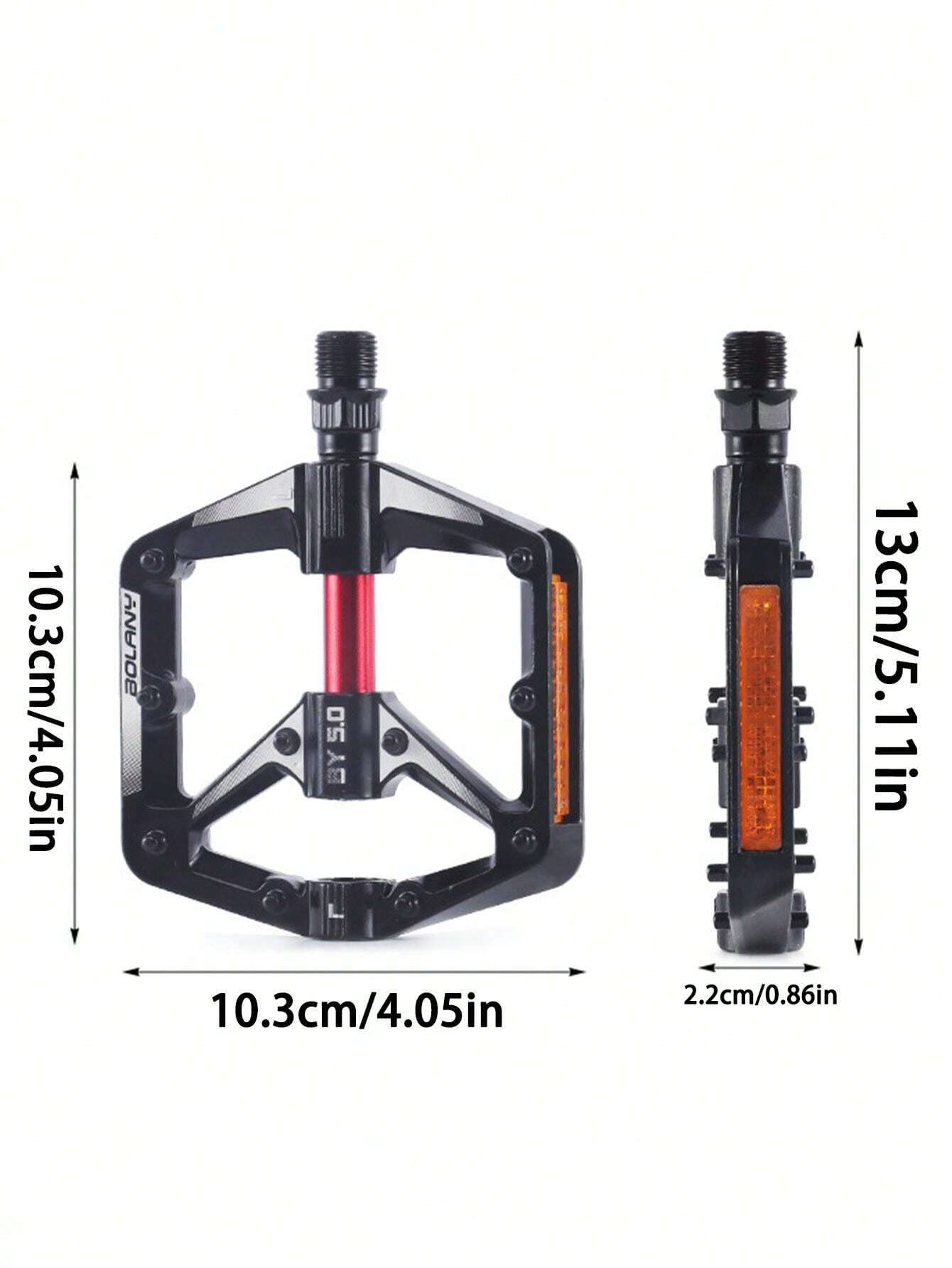 A Pair Of Bicycle Pedals With Reflective Panels For Mountain Road ...