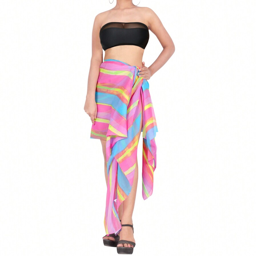 LA LEELA Women's Beach Wrap Bikini Swimwear Swim Cover Up Bathing Suit ...