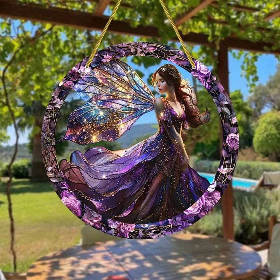 Boho Acrylic Decorative Sign - Wall Hanging Elven Sun Catcher ...