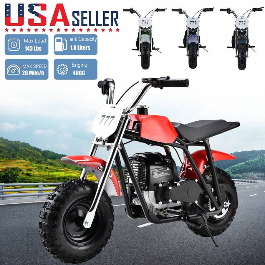 Dazone Moto de cross de 40 cc, motocicleta de 4 tiempos, mini ...