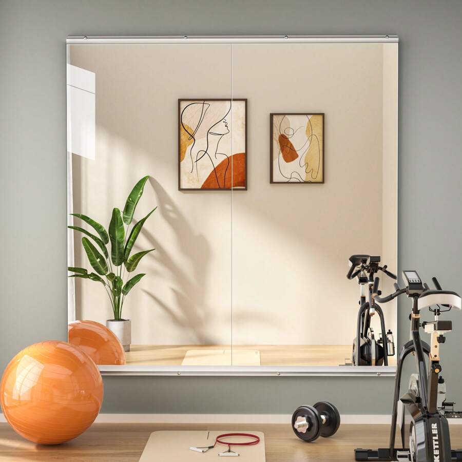 Hasipu Home Gym Mirror 2 PCS Large Full Body Mirror For Yoga, Large ...