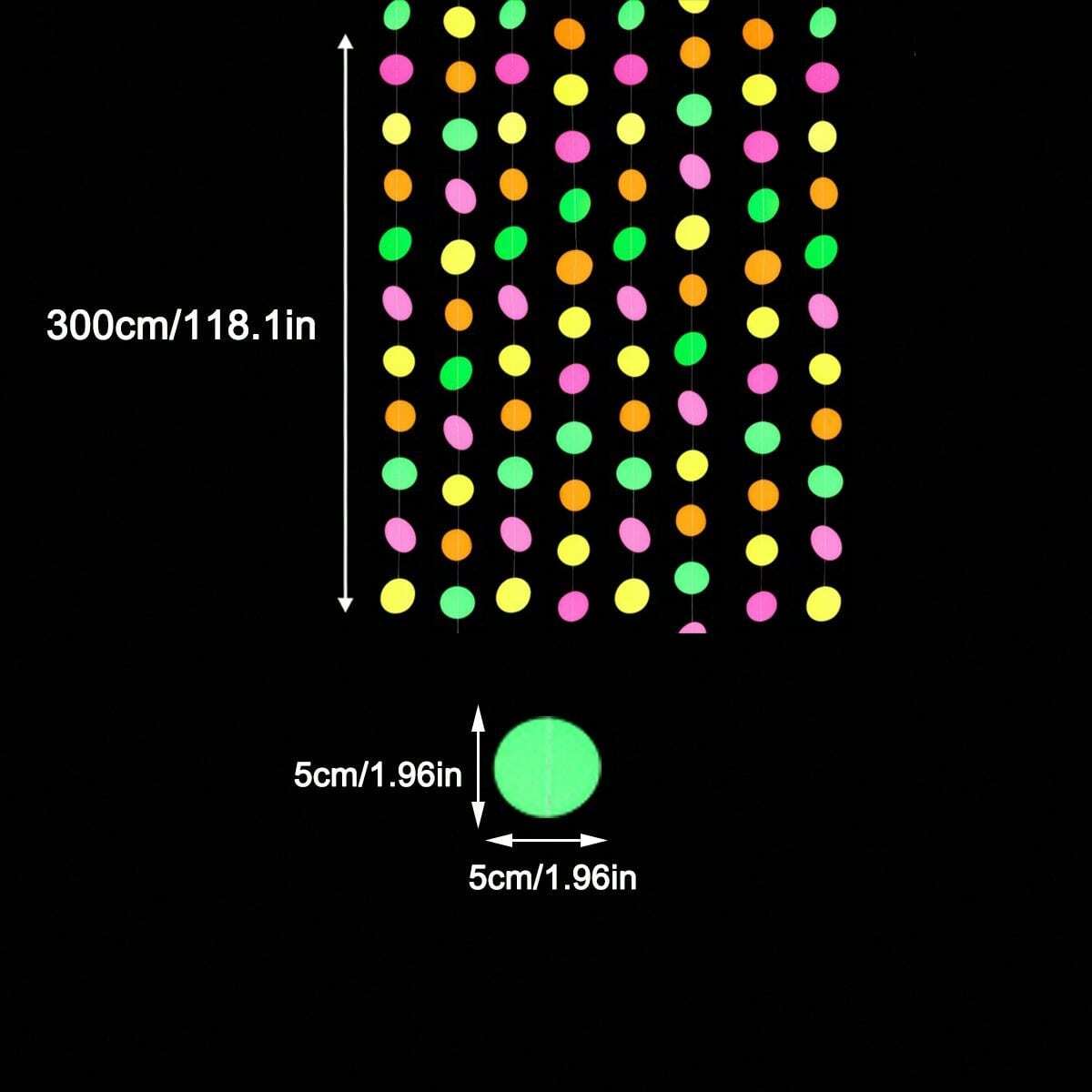 Banner de banderines versátil de neón UV en 5 paquetes: regalos de ...