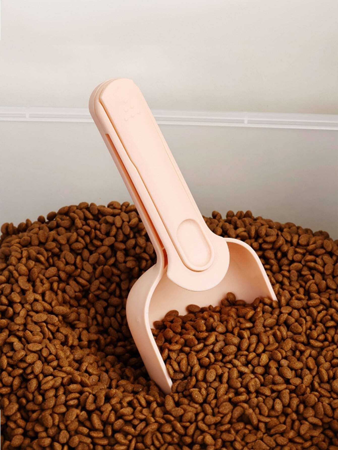 Measurable Pet Food Scoop With Seal Clip, Cat Dog Food Spoon Scooper ...