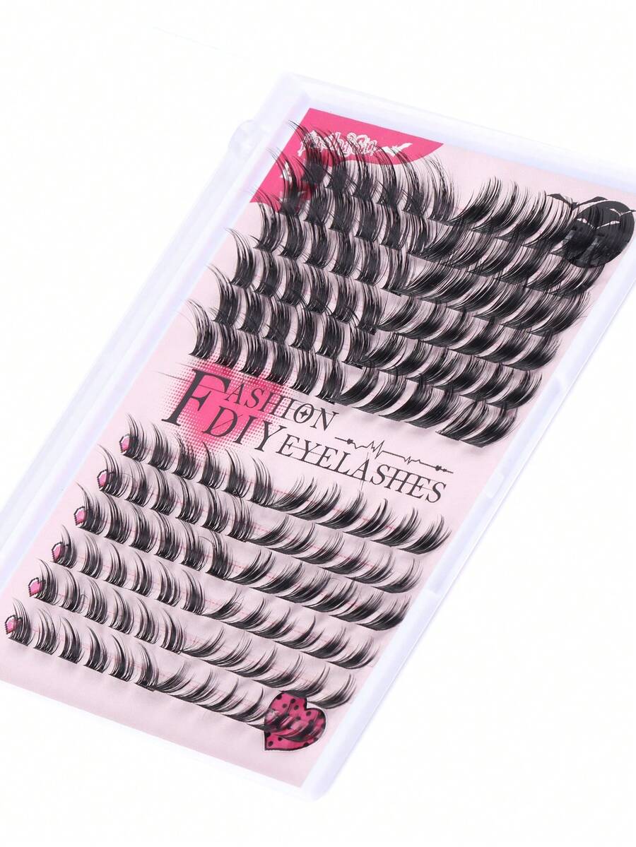 144PCS DIY Eyelash Extension Fox Eye Eyelashes Manga Individual Lashes ...