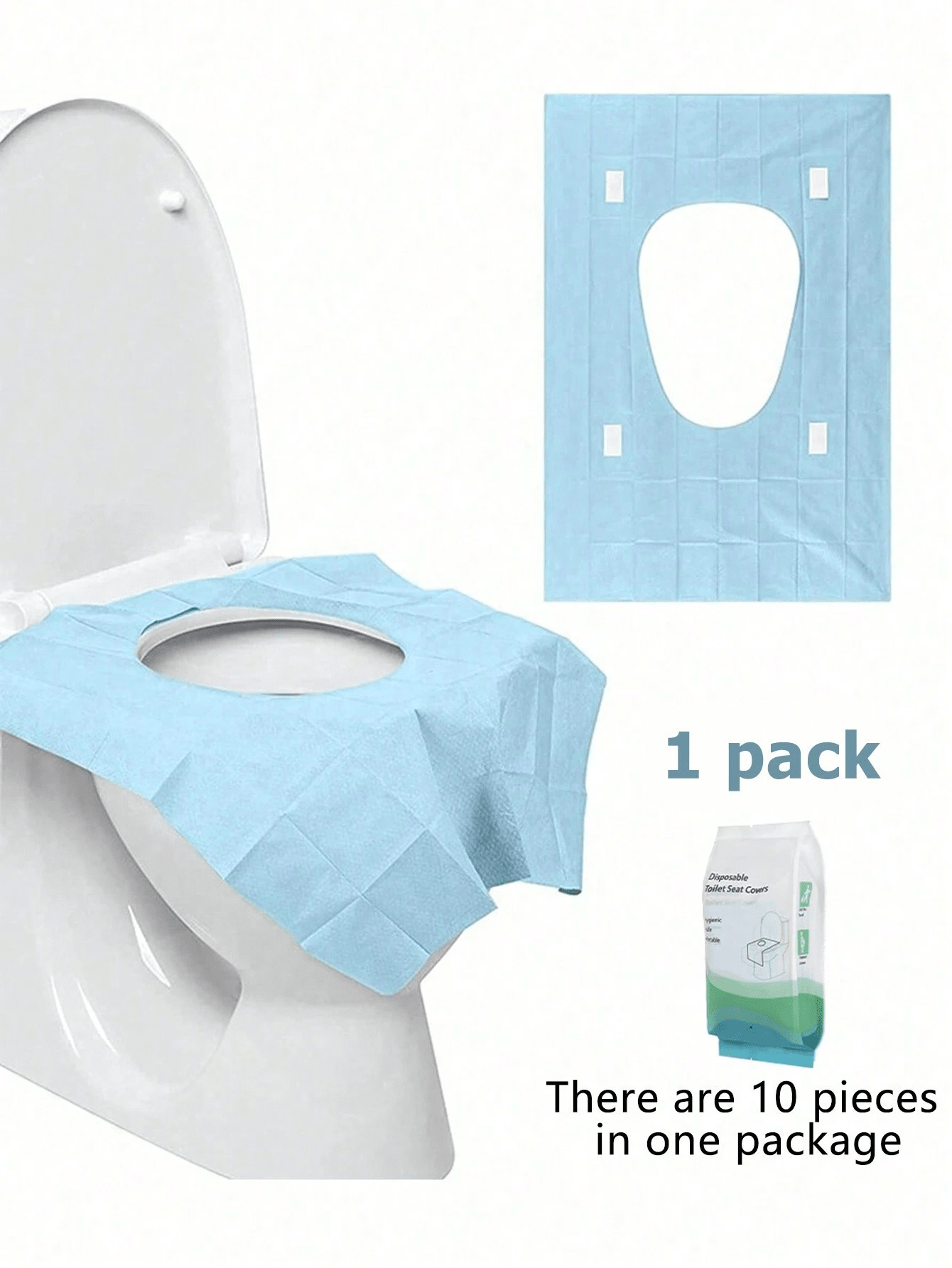 10pcs Disposable Individually Wrapped Toilet Seat Cover Paper ...