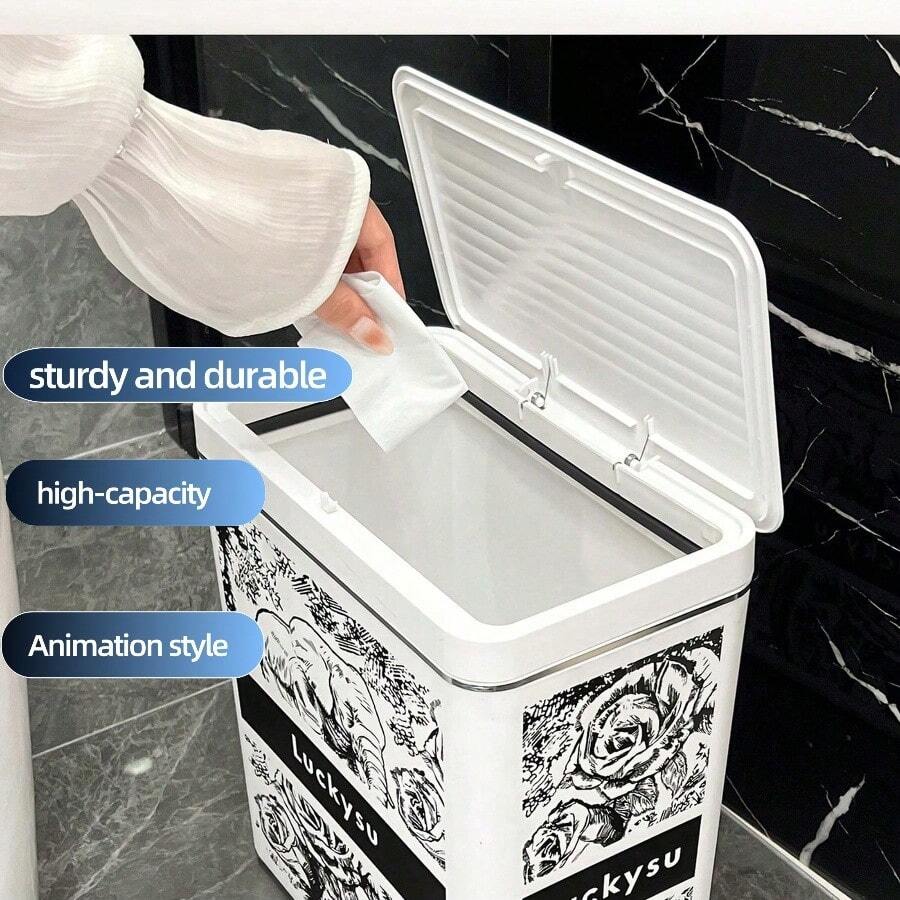 1pc Creative Press-Style Cartoon Waste Bin With High Aesthetic Value ...