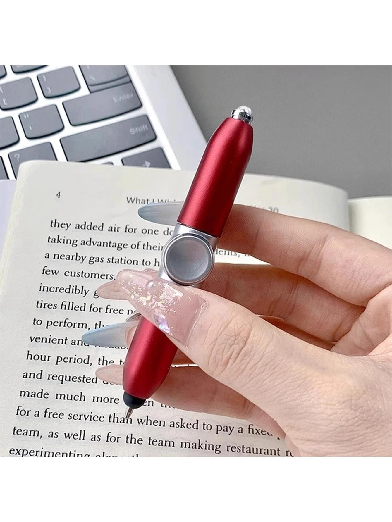 1pc Innovative Multifunctional Gyroscope Pen With LED Light ...
