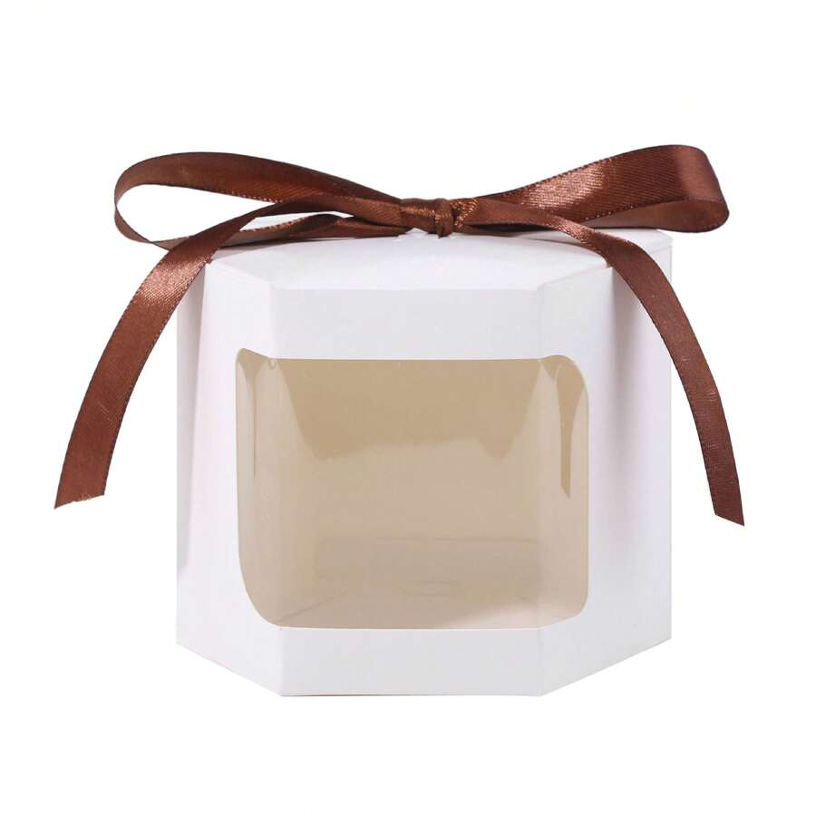 5pcs European Style Muffin & Sweet Treats Window Gift Boxes With Ribbon ...