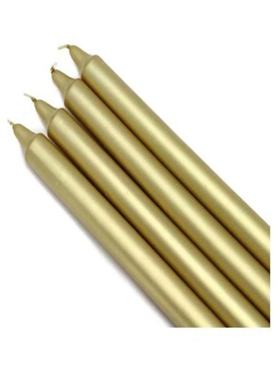 10 In. Metallic Gold Straight Taper Candles -1 Dozen | SHEIN USA