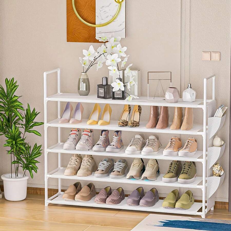 5 Tier Shoe Rack Shoe Holder For Closet Entryway Shoe Shelf Shoe Stand ...