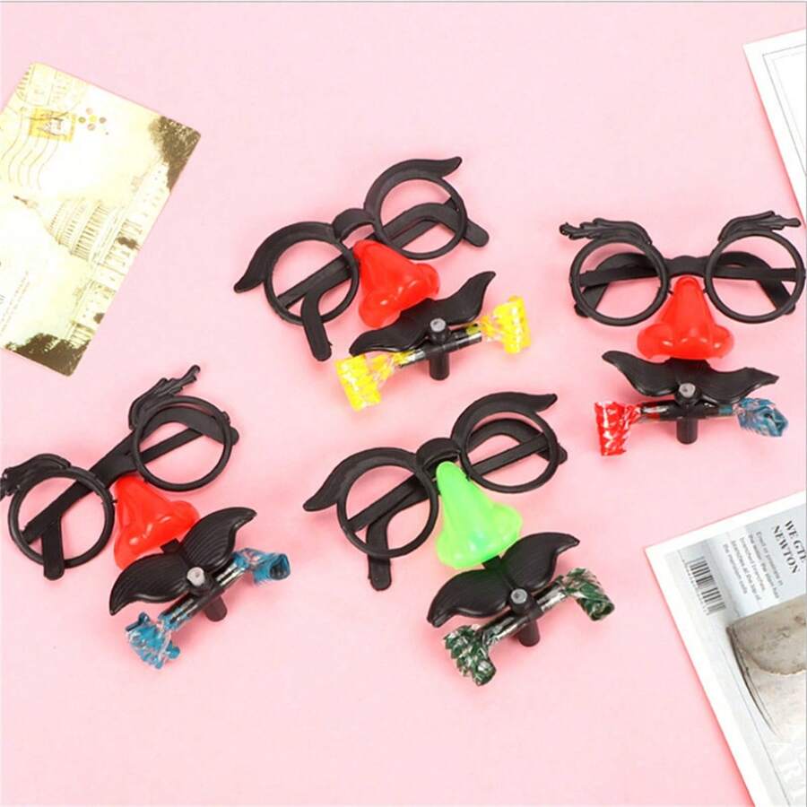 1set Of 15pcs Multicolor Funny Blowing Mustache And Staring Eyes Dragon ...